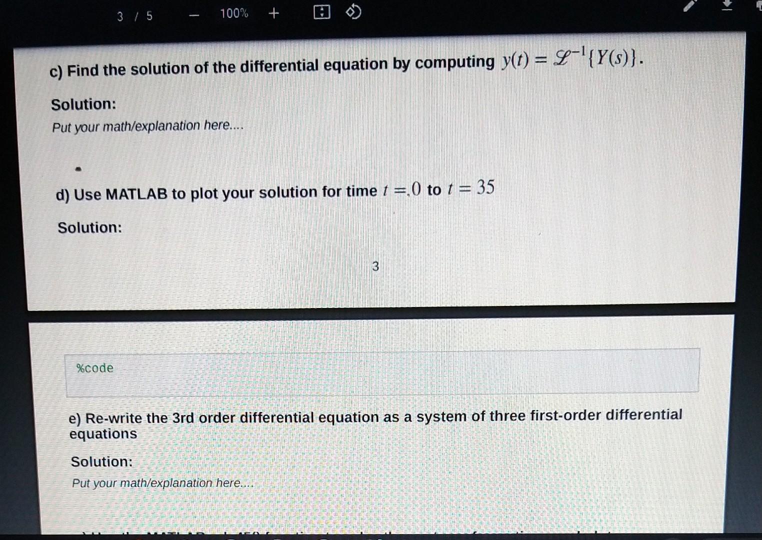 Solved Problem 3: Consider the differential equation | Chegg.com