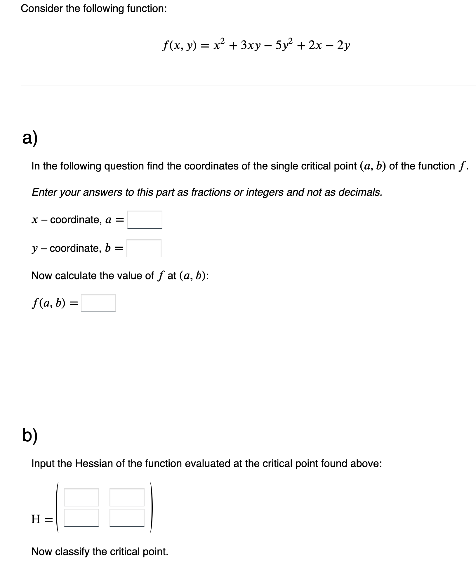 Solved Consider the following | Chegg.com