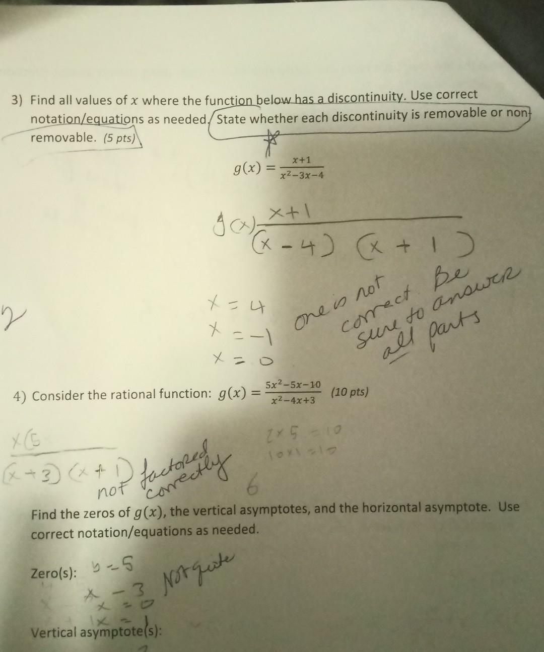 Solved 3) Find all values of x where the function below has | Chegg.com