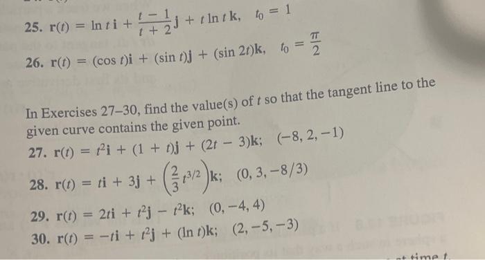 Solved V2 15. r(t) = (2 cos t)i + (3 sin t)j + 4tk, t = 1/2 | Chegg.com