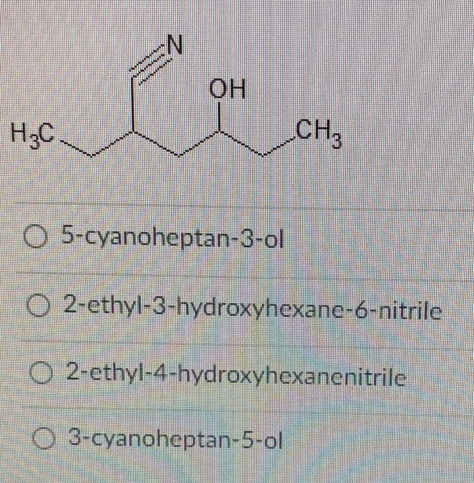 Solved CI EN CH3 O 3-chloropentanenitrile O | Chegg.com