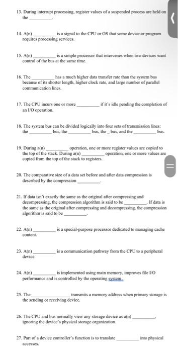 Solved Vocabulary Exercises 1. A is the communication | Chegg.com