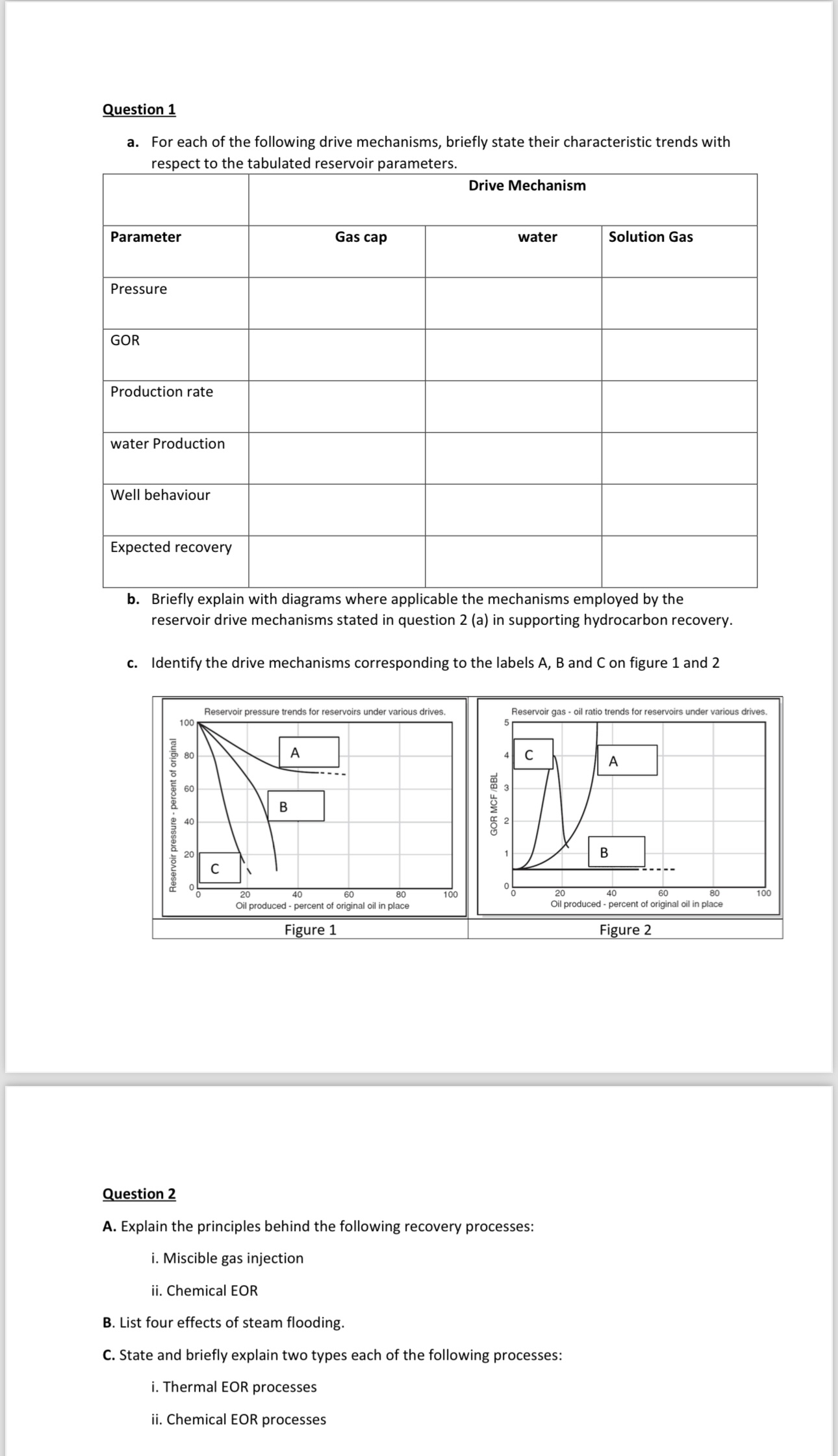 Solved Question 1a. ﻿For each of the following drive | Chegg.com