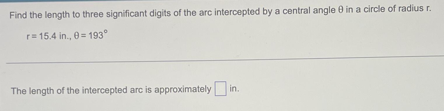 Solved Find the length to three significant digits of the | Chegg.com