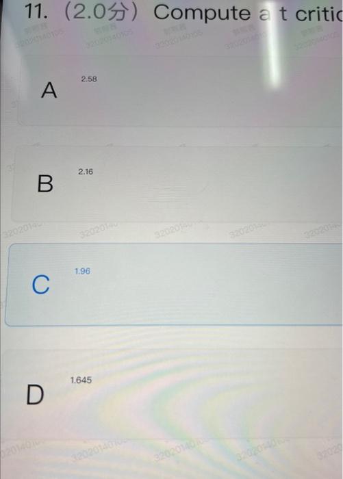 Compute a t critical valueCompute a t critical | Chegg.com