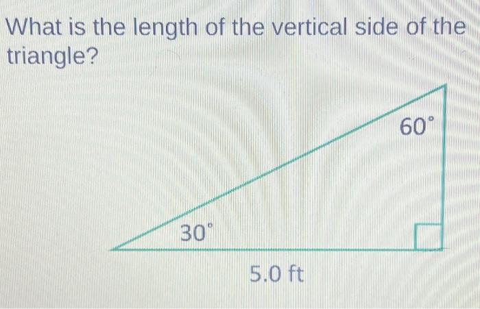 Solved What is the length of the vertical side of the | Chegg.com