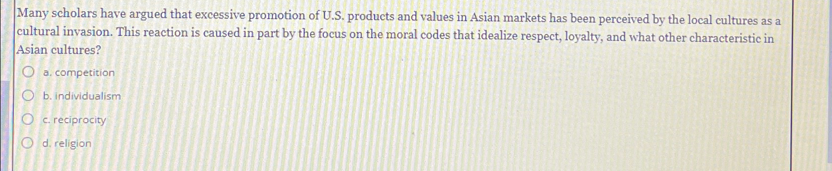 Solved Many scholars have argued that excessive promotion of | Chegg.com