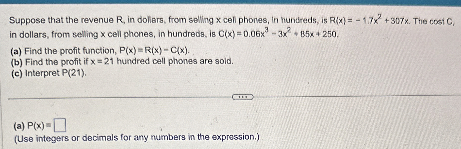 Solved Suppose that the revenue R, ﻿in dollars, from selling | Chegg.com