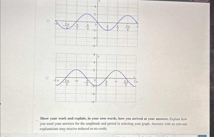 Solved R Nusing Your Answers For The Amplitude And Period