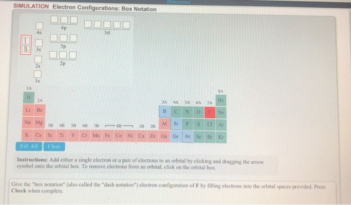 Solved SIMULATION Electron Configurations: Box Notation SA A | Chegg.com