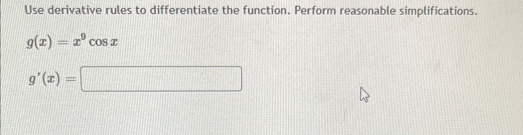 Solved Use derivative rules to differentiate the function. | Chegg.com
