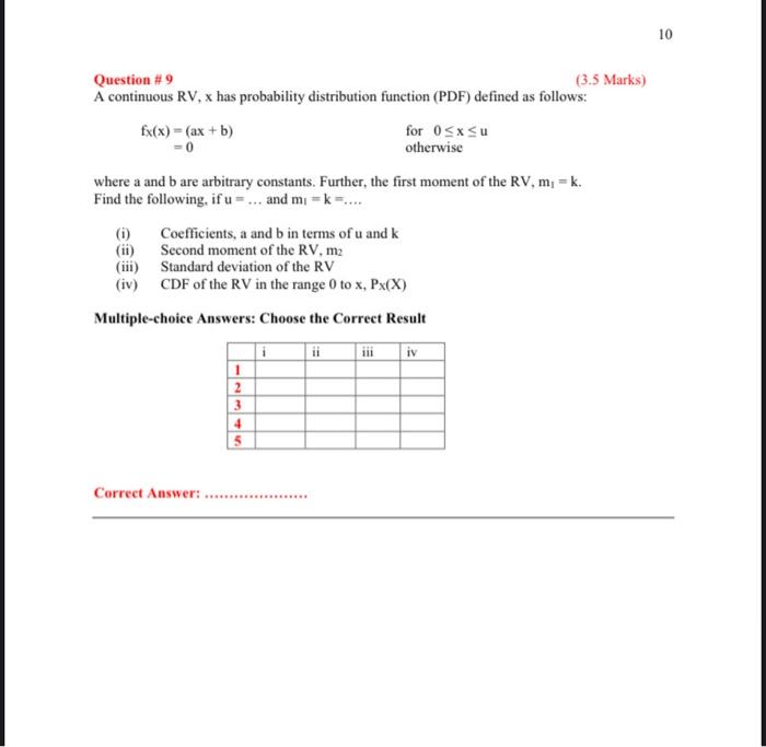 Solved A continuous RV,x has probability distribution | Chegg.com