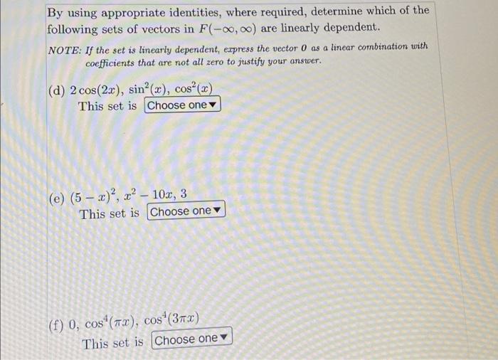Solved By using appropriate identities, where required, | Chegg.com