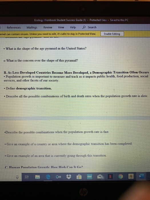 Solved Ecology Workbook Student Success Guide (1) - | Chegg.com