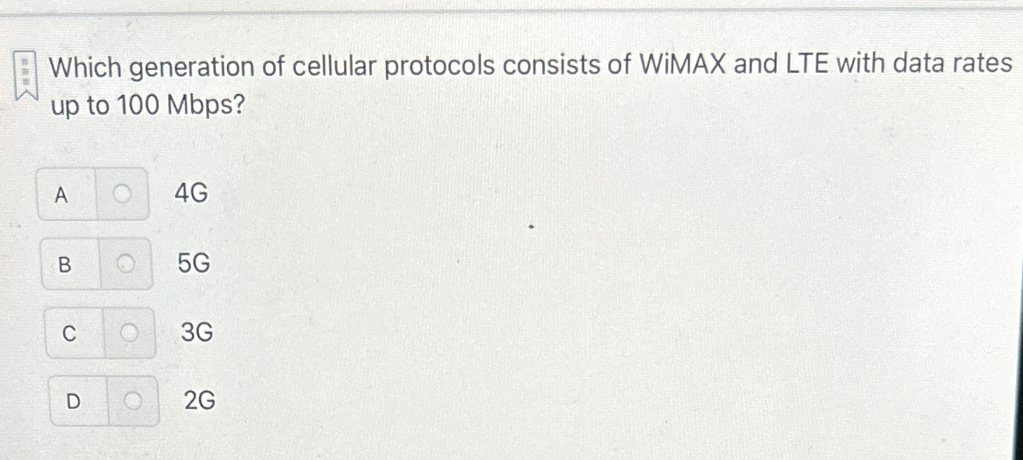 Solved Which generation of cellular protocols consists of | Chegg.com