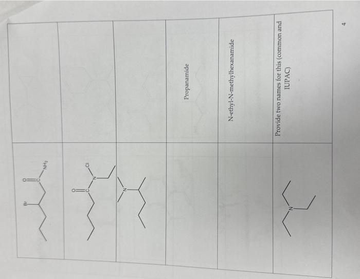 Solved DiN-Dimethyl. coclopropanamine 3-phenyl-propanamine | Chegg.com