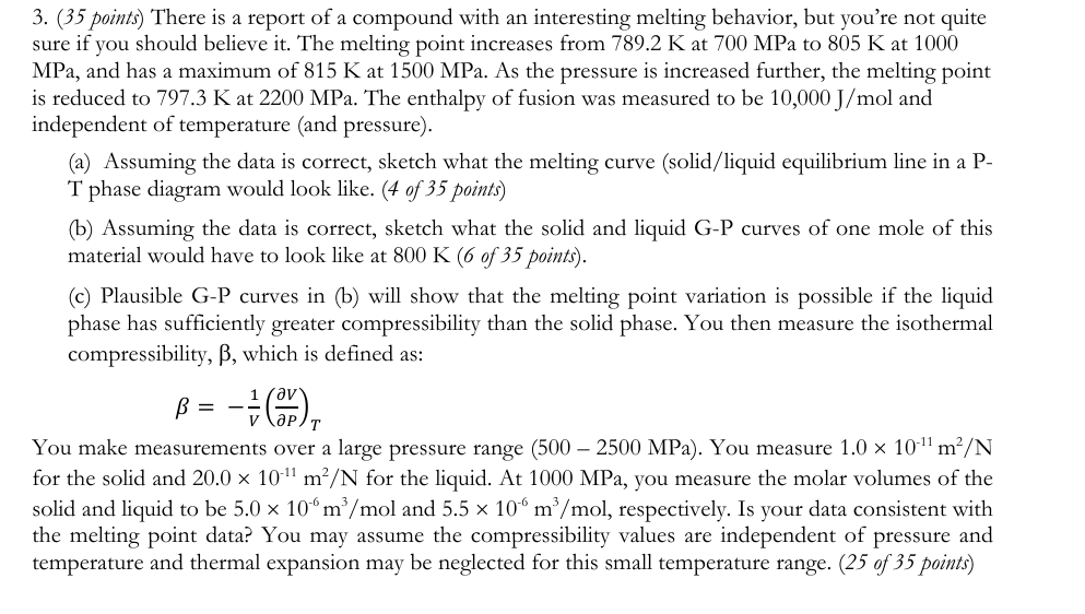 Solved ( 35 ﻿points) ﻿There is a report of a compound with | Chegg.com