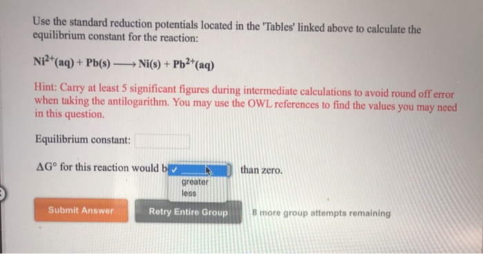 Solved Use the standard reduction potentials located in the | Chegg.com