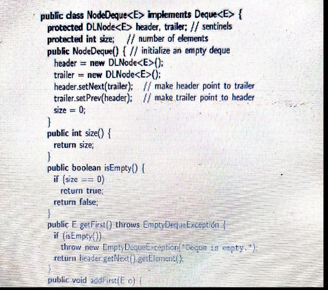 P-5.5 Implement the Stack and Queue interfaces with a | Chegg.com