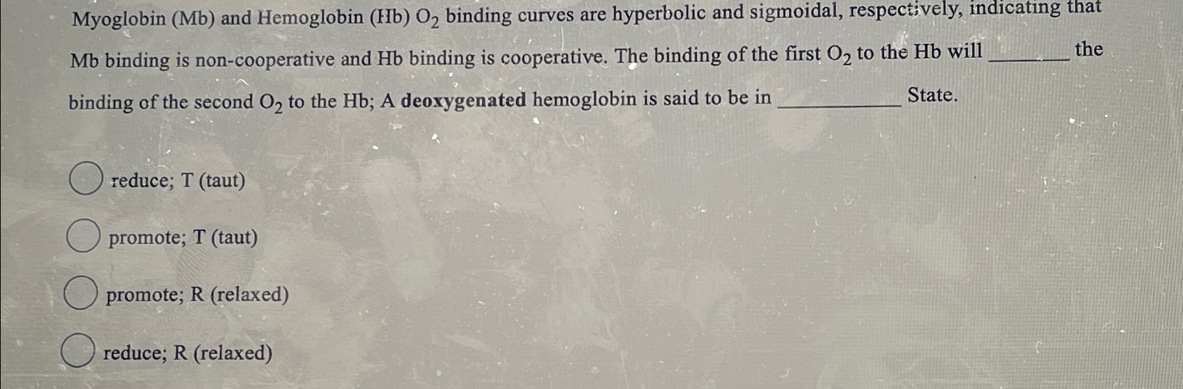 Solved Myoglobin (Mb) ﻿and Hemoglobin (Hb)O2 ﻿binding curves | Chegg.com