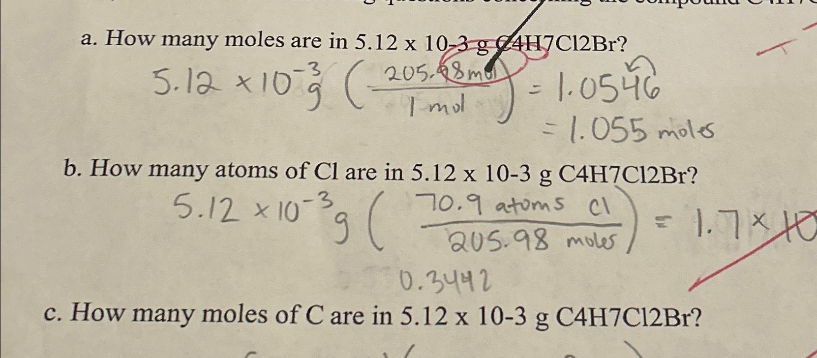 Solved a. ﻿How many moles are in | Chegg.com