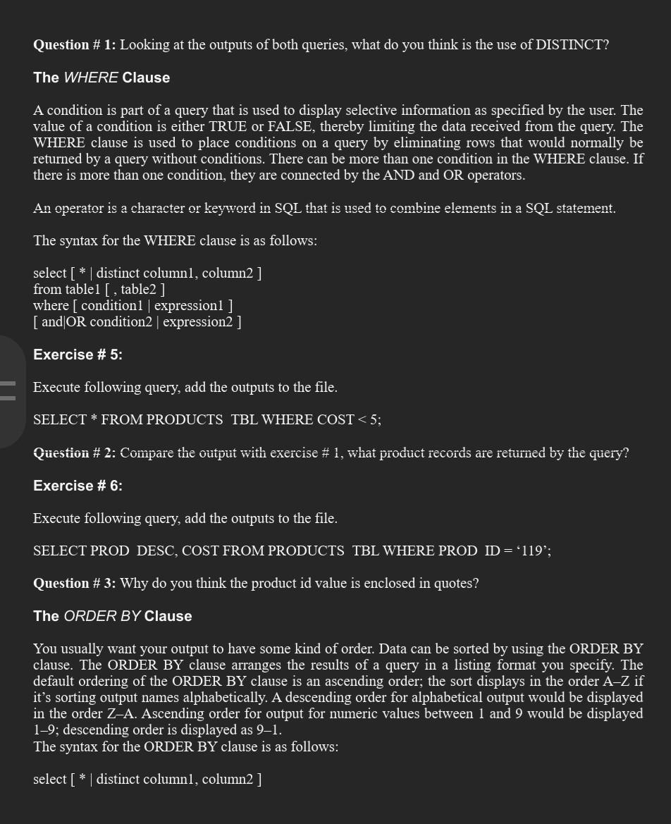 Solved Objectives: This lab covers - What is a query? - How | Chegg.com