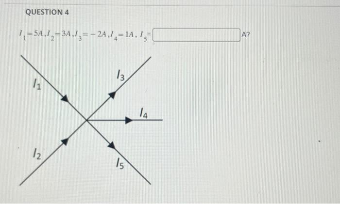 Solved I1=5A,I2=3A,I3=−2A,I4=1A,I5= | Chegg.com
