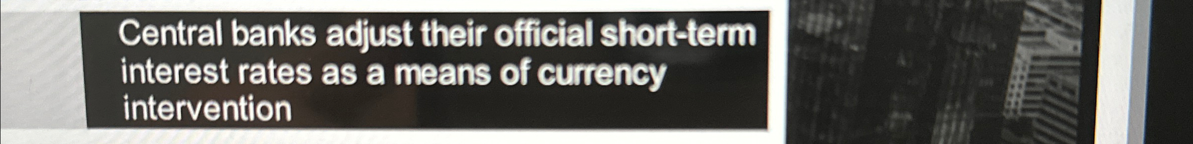 Solved Central banks adjust their official short-term | Chegg.com