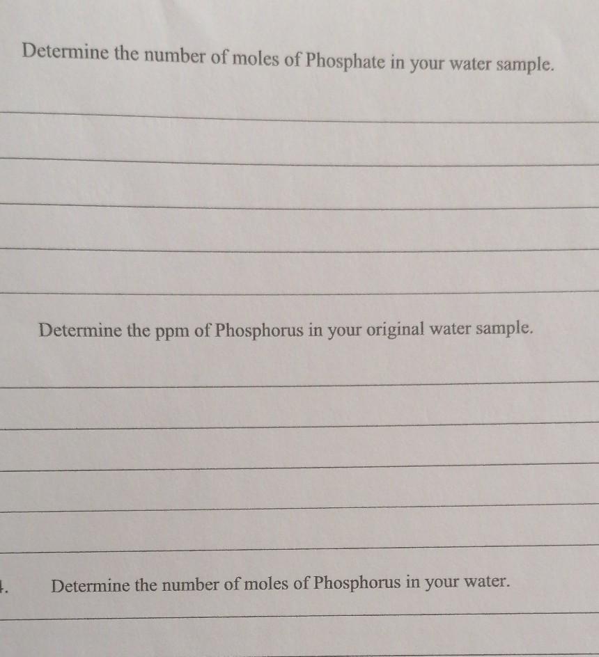 Solved 4 5 6 A - Standard Phosphate Solution: Plot the graph | Chegg.com