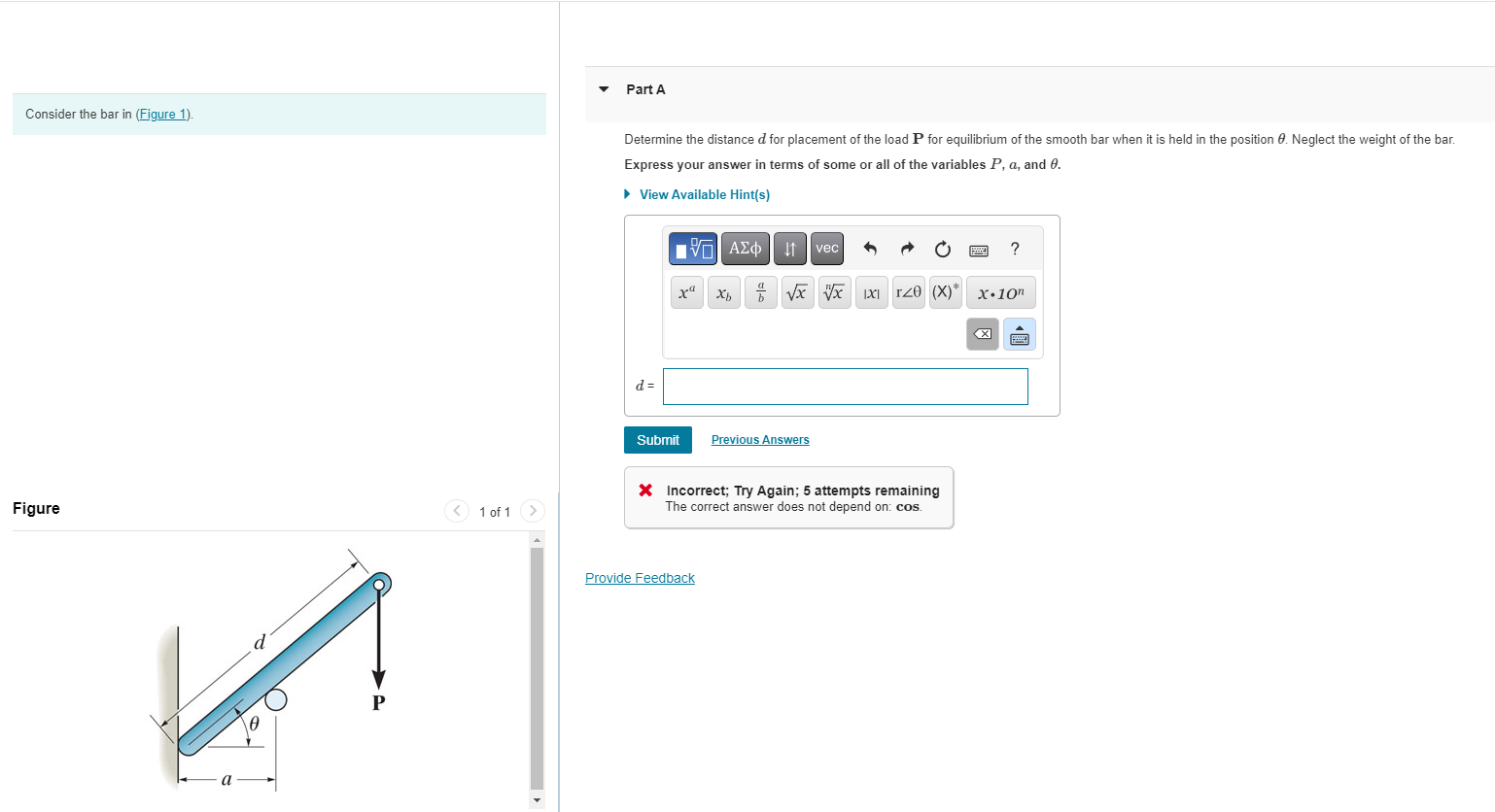 Solved Consider the bar in (Figure 1).FigurePart ADetermine | Chegg.com