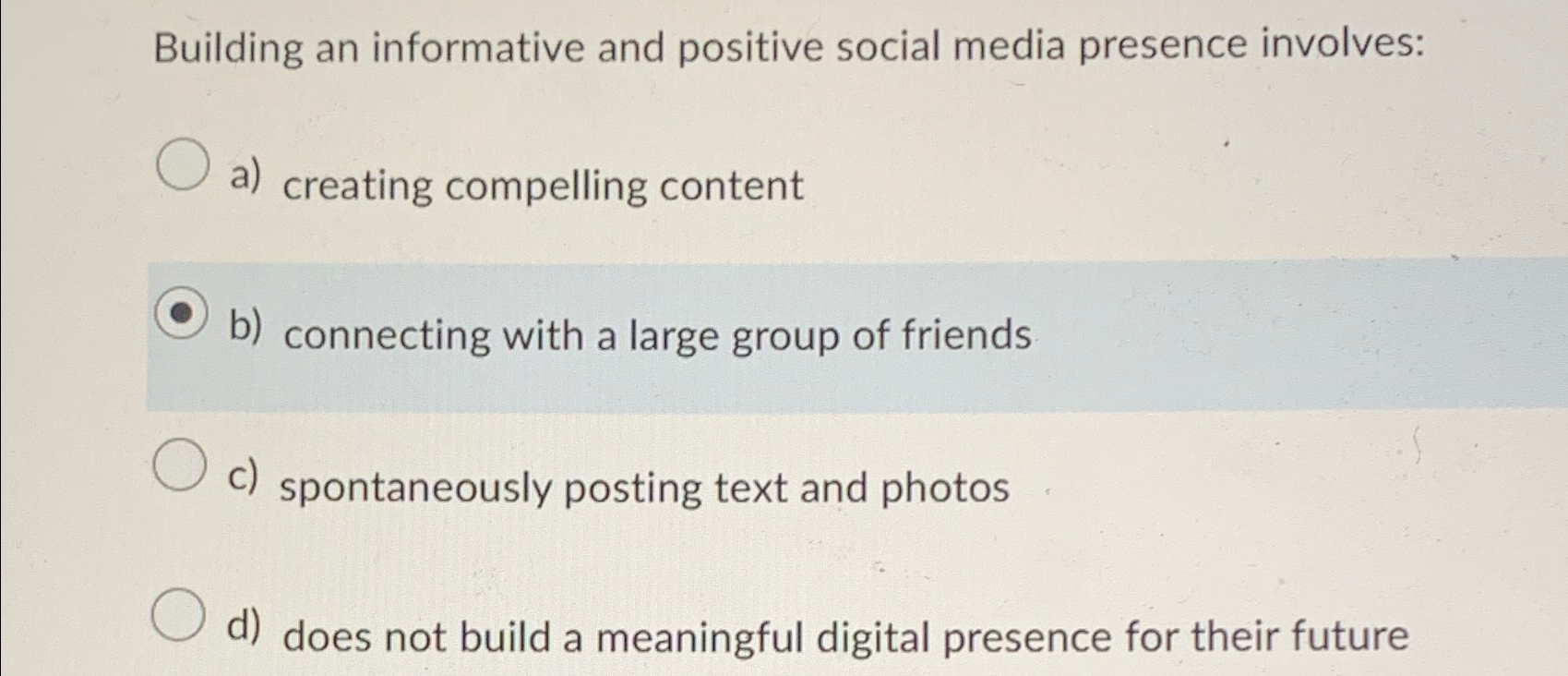 Solved Building an informative and positive social media | Chegg.com