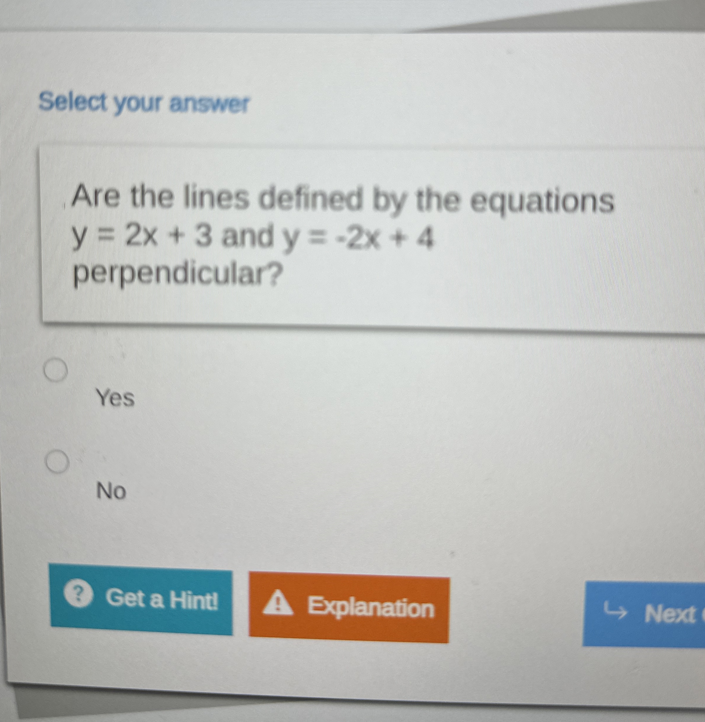 Solved Select your answerAre the lines defined by the | Chegg.com