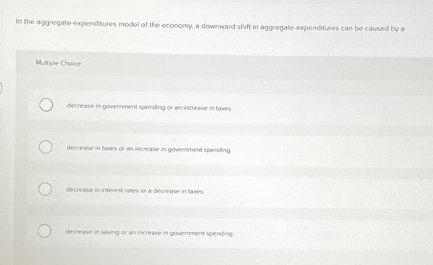 Solved In the aggregate-expenditures model of the economy, a | Chegg.com