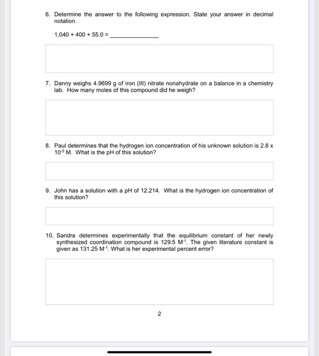 Solved 6. Determine the answer to the following expression. | Chegg.com