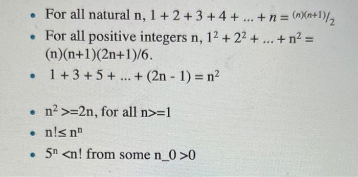Solved . For all natural n, 1+ 2+ 3+ 4 + ... + n = | Chegg.com