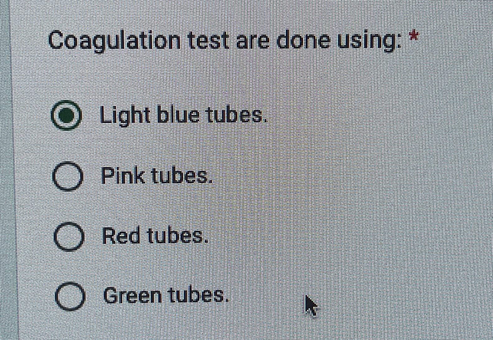 Solved Coagulation test are done using: *Light blue | Chegg.com