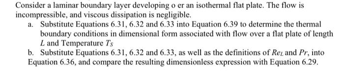 Solved Consider a laminar boundary layer developing o er an | Chegg.com
