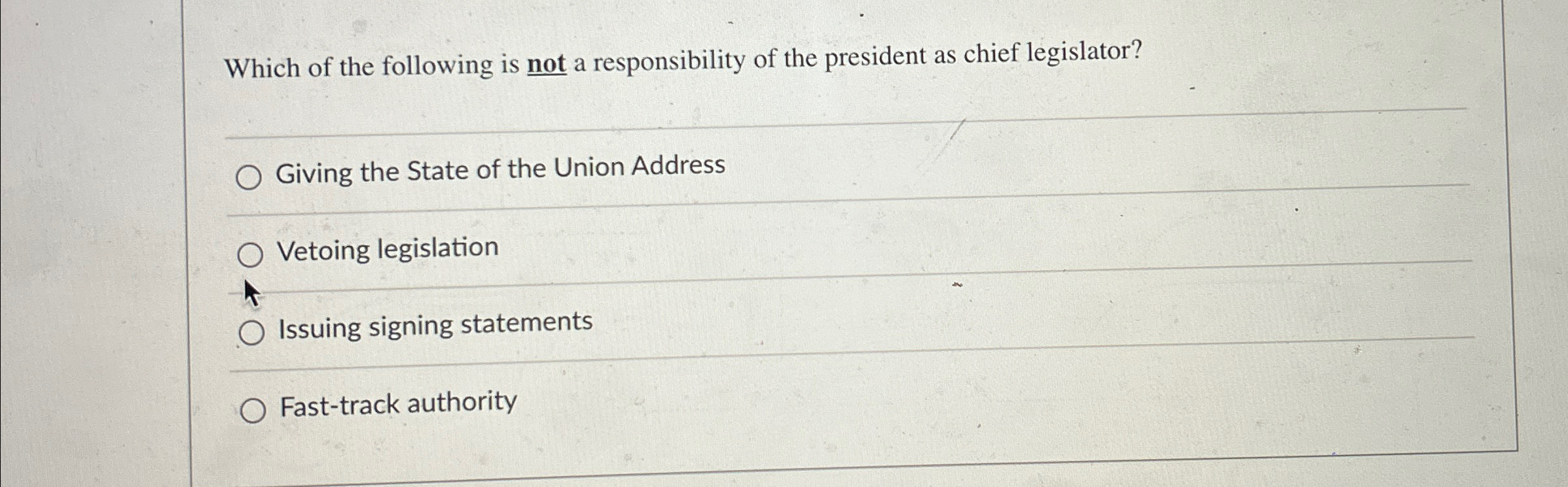 Solved Which of the following is not a responsibility of the | Chegg.com