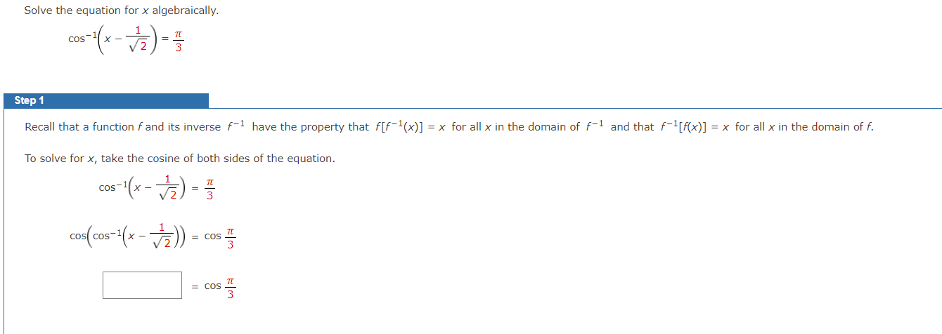 Solved Solve the equation for x | Chegg.com