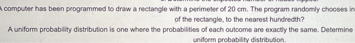 Solved computer has been programmed to draw a rectangle with | Chegg.com