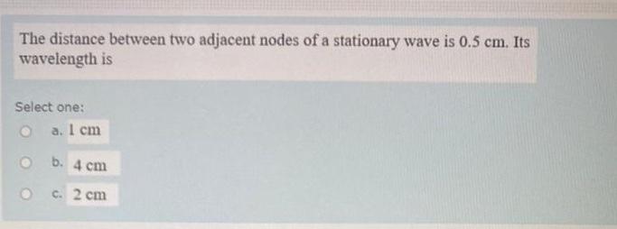 Solved The distance between two adjacent nodes of a | Chegg.com