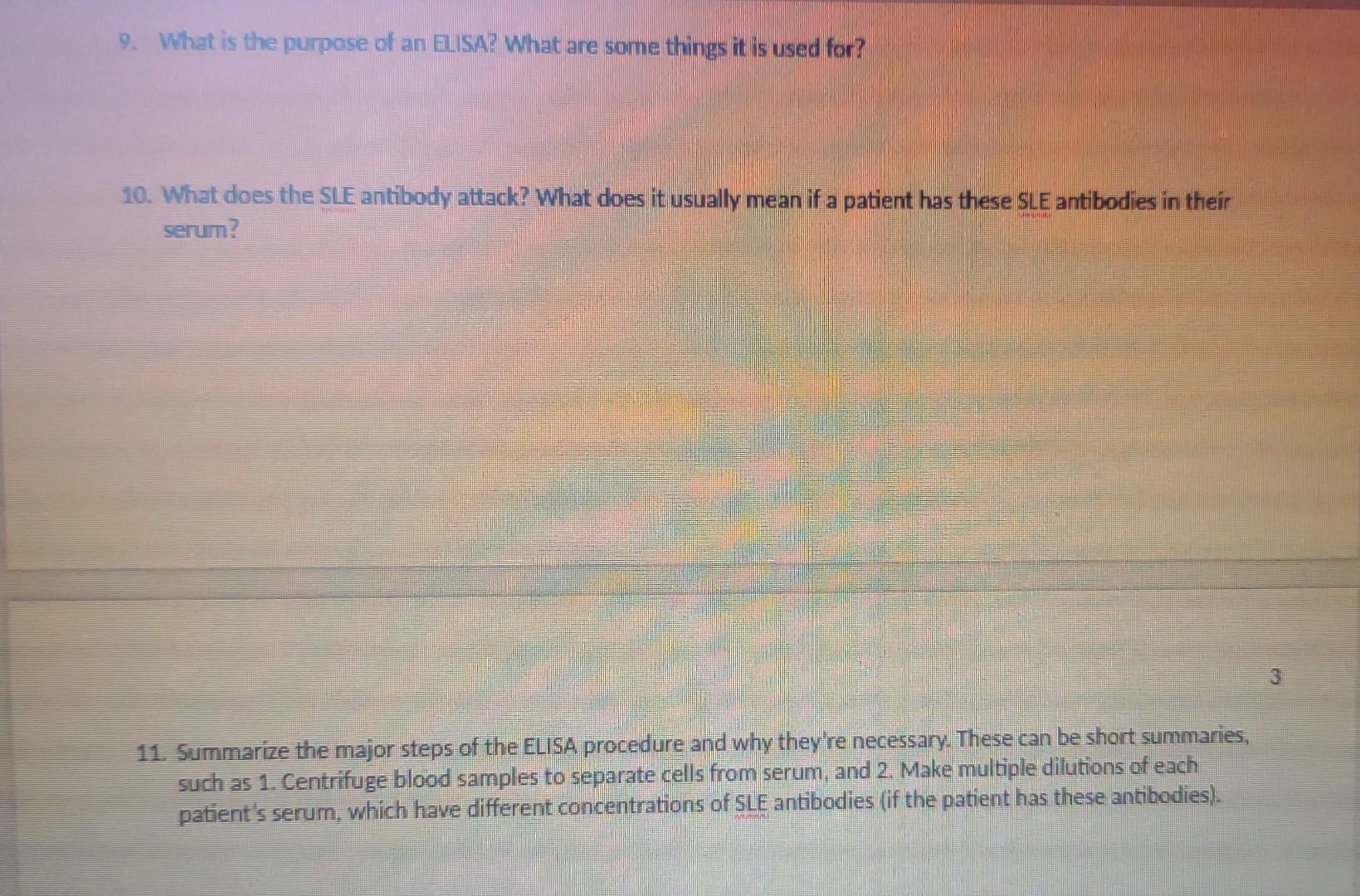 Solved 9. What is the purpose of an BLISA? What are some | Chegg.com