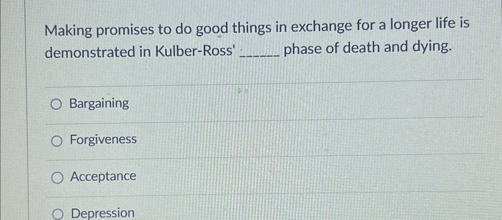 Solved Making promises to do good things in exchange for a | Chegg.com