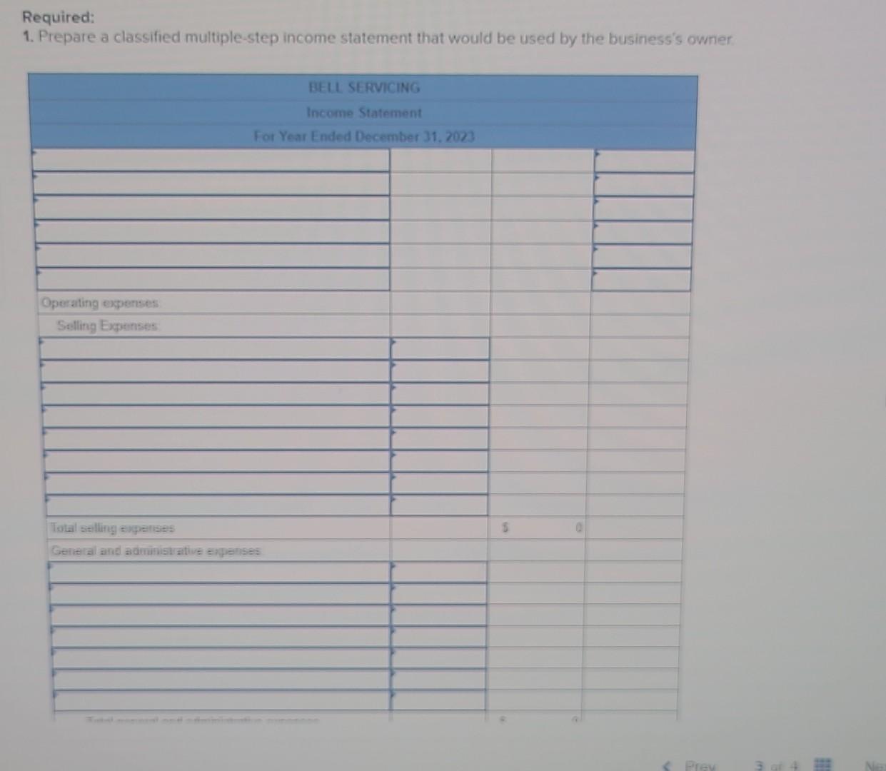 Solved Required: 1. Prepare a classified multiple-step | Chegg.com
