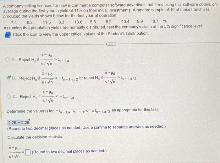 Solved A company selling licenses for new e-commerce | Chegg.com