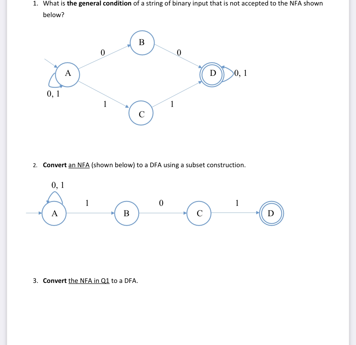 What is the general condition of a string of binary | Chegg.com