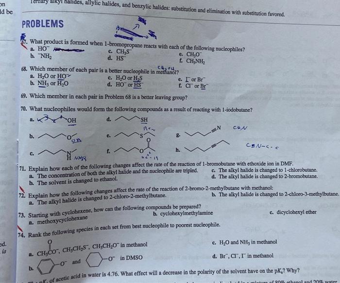 Solved Teruary alkyl halides, allylic halides, and benzylic | Chegg.com