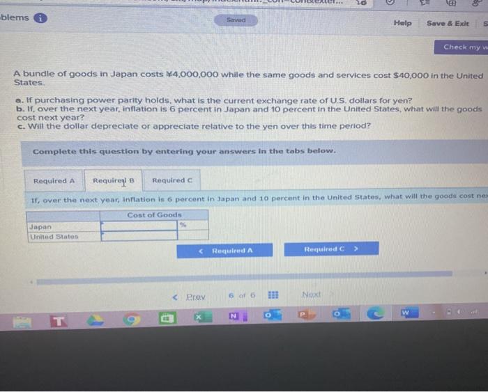 Solved le -blems 6 Sarved Help Save & Exit S Check my A | Chegg.com