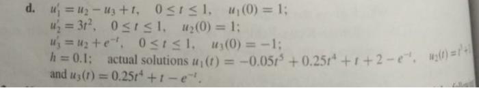 Solved use systems of first order equation to solve using | Chegg.com