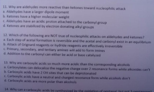 Solved Why are aldehydes more reactive than ketones toward | Chegg.com